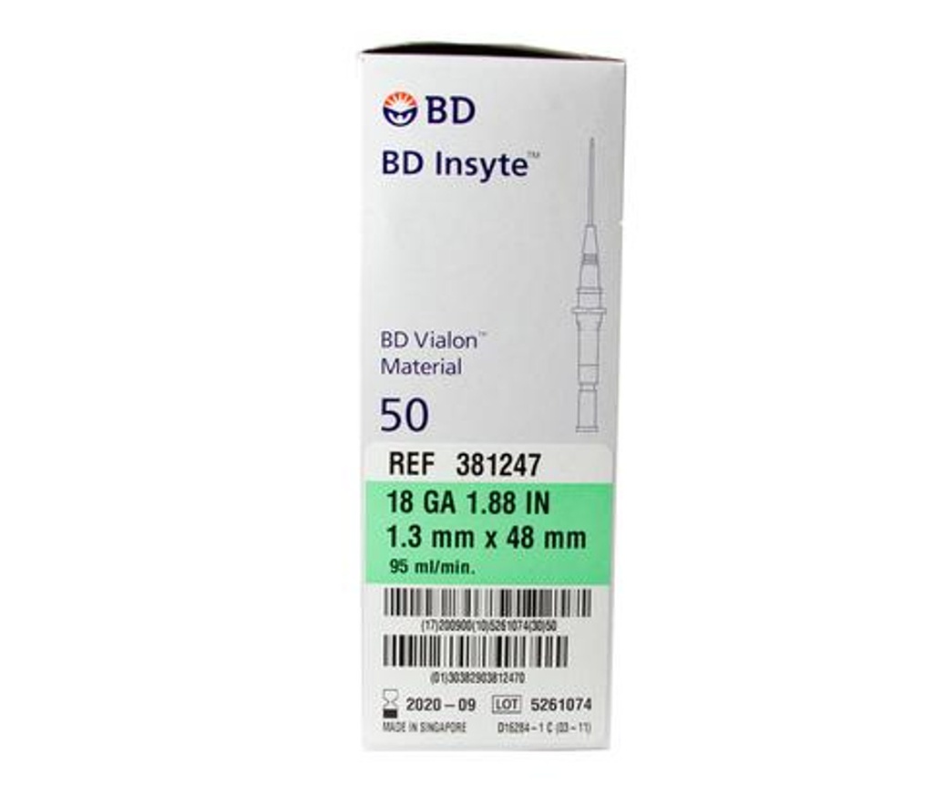 BD INSYTE VIALON IV CANNULA 18G X 1.88" - Box of 50 | Diagmed