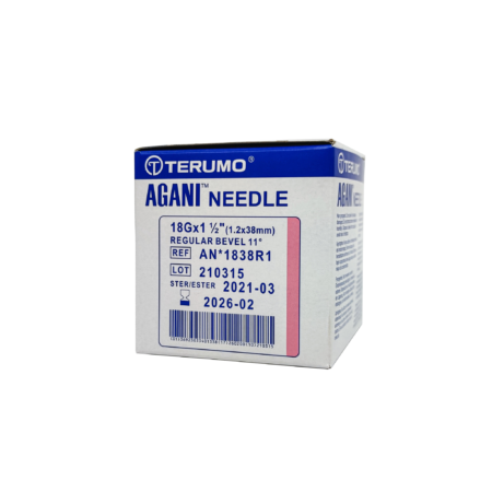 TERUMO AGANI NEEDLE 18GX38MM (PINK)-100 (AN*1838R1) | Diagmed