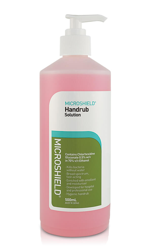 MICROSHIELD ANTISEPTIC HANDRUB 500ML *PINK* 70000367 (61357) EACH | Diagmed